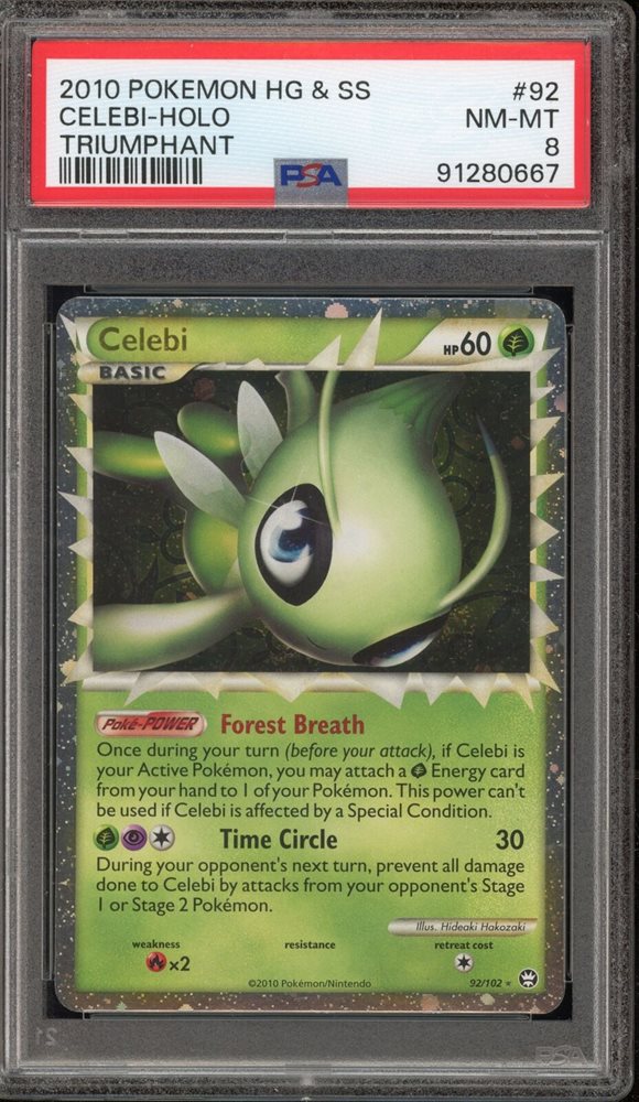 Auction Prices Realized Tcg Cards 2010 Pokemon Heartgold & Soulsilver Triumphant Celebi-Holo