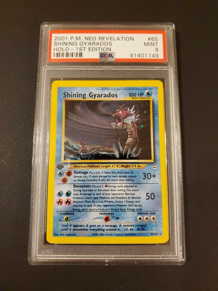 Auction Prices Realized Tcg Cards 2001 Pokemon Neo Revelation 1st Edition Shining Gyarados-Holo