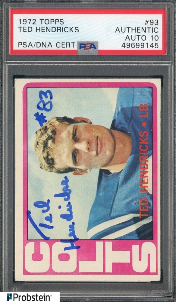 Auction Prices Realized Football Cards 1972 Topps Ted Hendricks
