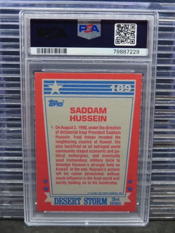 Auction Prices Realized Non-Sport Cards 1991 TOPPS DESERT STORM Saddam ...