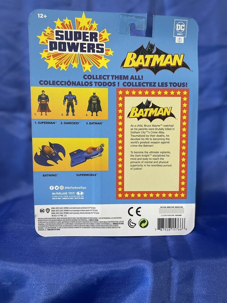 Super Powers Batman Action Figure 2022 McFarlane Toys B