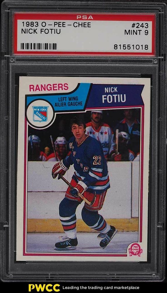 Auction Prices Realized Hockey Cards 1983 O-Pee-Chee Nick Fotiu