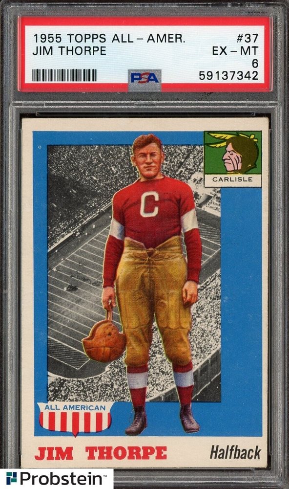 Auction Prices Realized Football Cards 1955 Topps All-Amer. Jim Thorpe