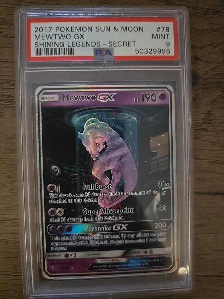 Auction Prices Realized Tcg Cards 2017 Pokemon Sun & Moon Shining Legends Mewtwo Gx