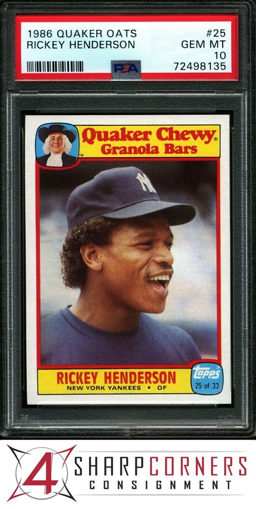 Auction Prices Realized Baseball Cards 1986 QUAKER OATS Rickey Henderson