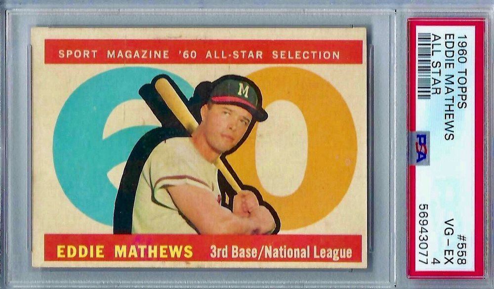 Auction Prices Realized Baseball Cards 1960 Topps Eddie Mathews