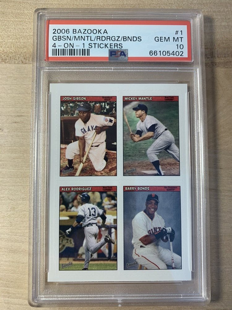 eBay Auction Item 314168756328 Baseball Cards 2006 Bazooka 4-On-1 Stickers