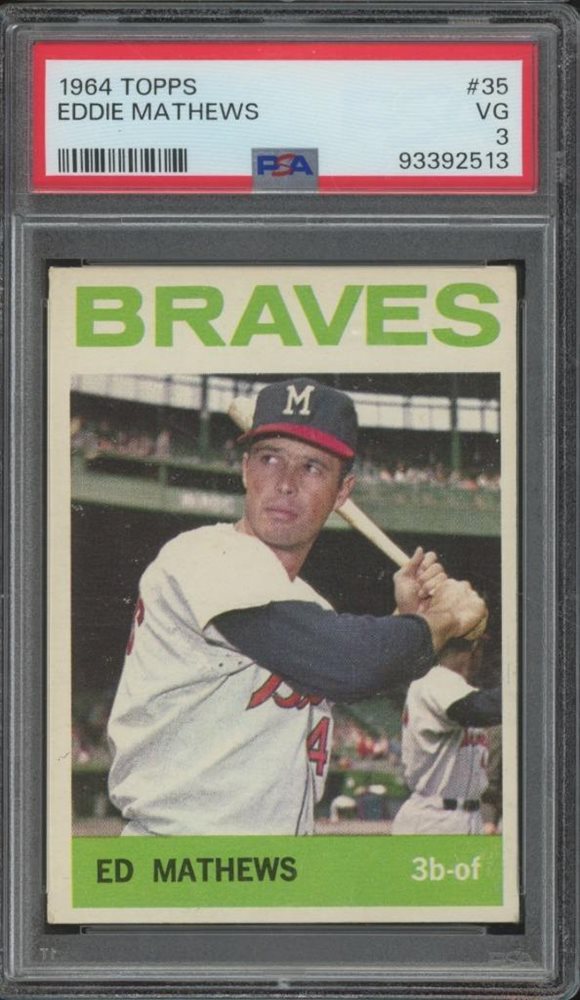 Auction Prices Realized Baseball Cards 1964 Topps Eddie Mathews