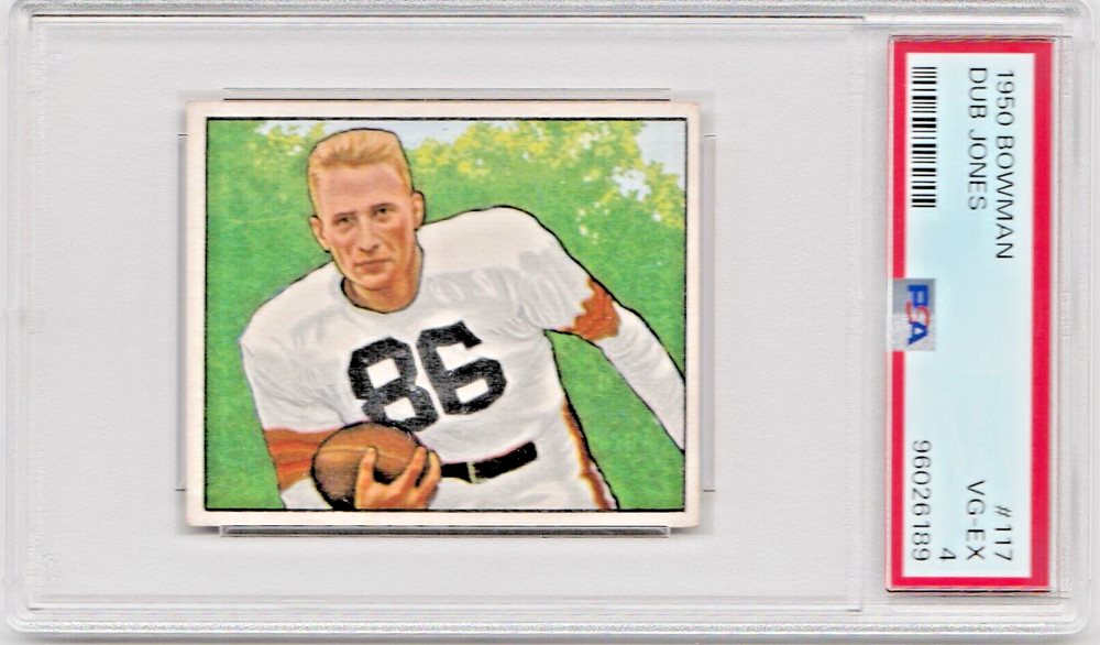 Auction Prices Realized Football Cards 1950 Bowman Dub Jones