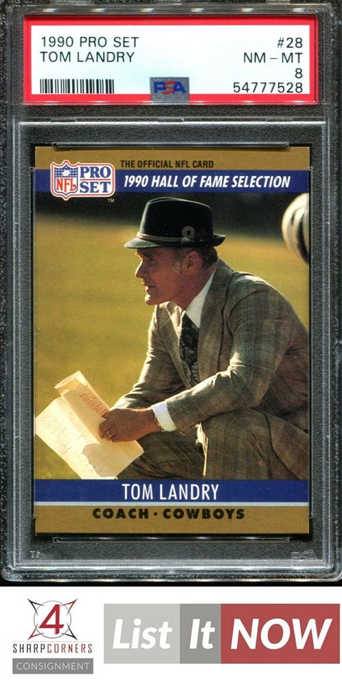 Auction Prices Realized Football Cards 1990 PRO SET Tom Landry