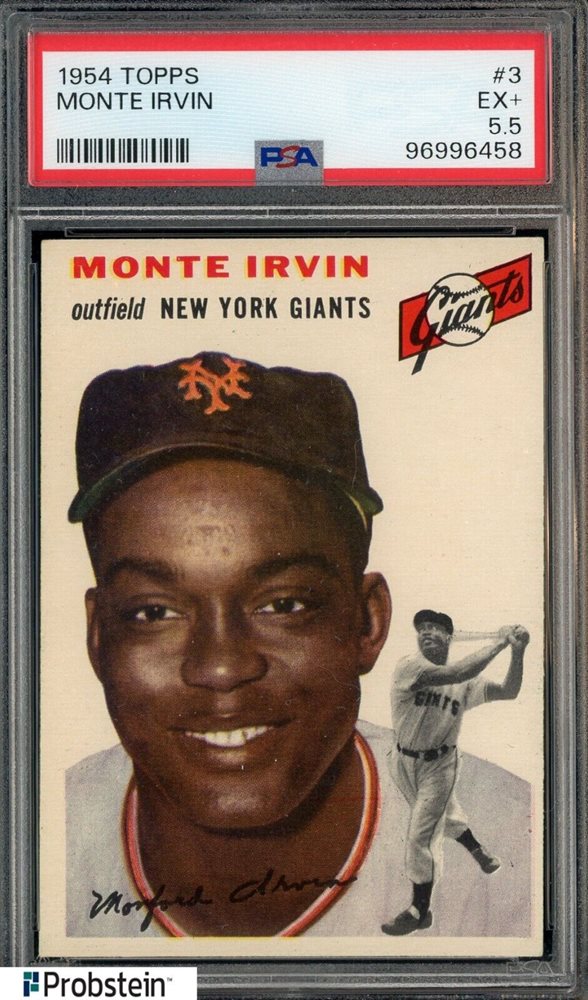 Auction Prices Realized Baseball Cards 1954 Topps Monte Irvin