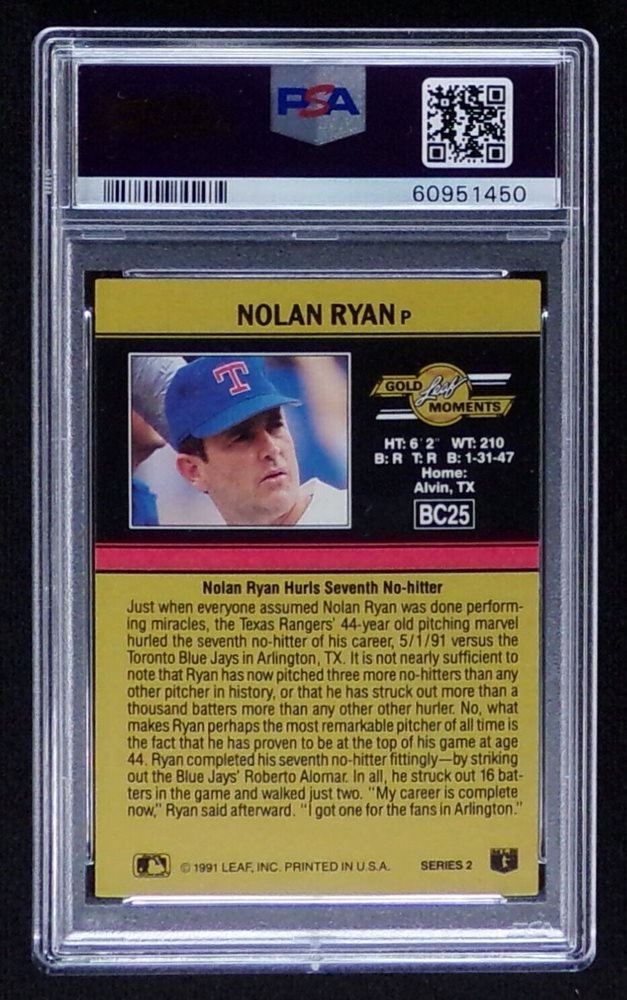 Auction Prices Realized Baseball Cards 1991 Leaf Gold Rookies Nolan Ryan