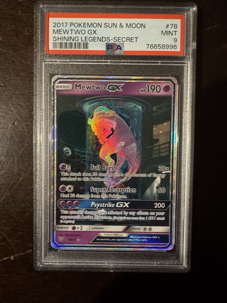 Auction Prices Realized Tcg Cards 2017 Pokemon Sun & Moon Shining Legends Mewtwo Gx