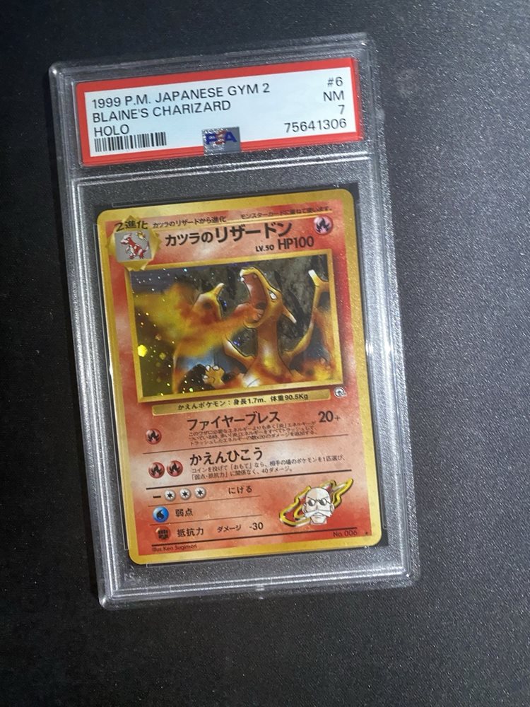 Auction Prices Realized Tcg Cards 1999 Pokemon Japanese Gym 2 Blaine's Charizard-Holo