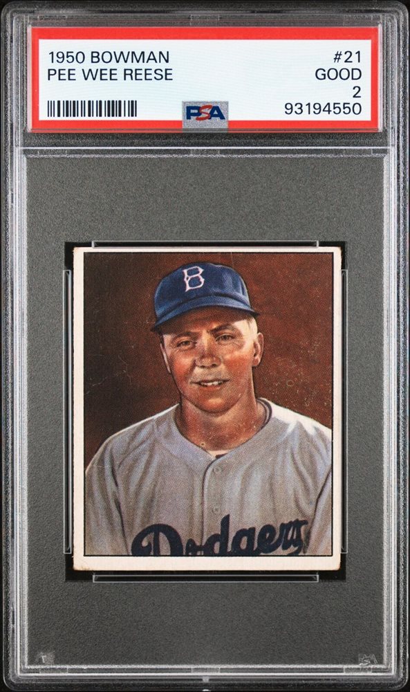 Auction Prices Realized Baseball Cards 1950 Bowman Pee Wee Reese