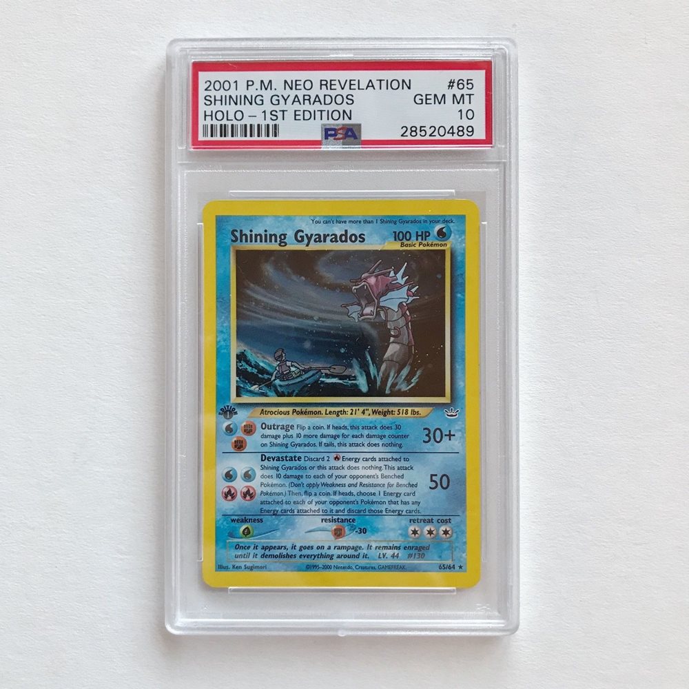 Auction Prices Realized Tcg Cards 2001 Pokemon Neo Revelation 1st Edition Shining Gyarados-Holo