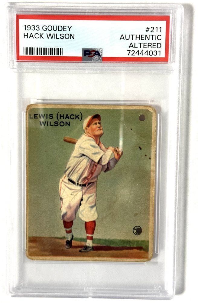 Auction Prices Realized Baseball Cards 1933 Goudey Hack Wilson