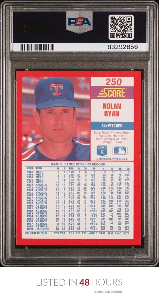 Auction Prices Realized Baseball Cards 1990 Score Nolan Ryan