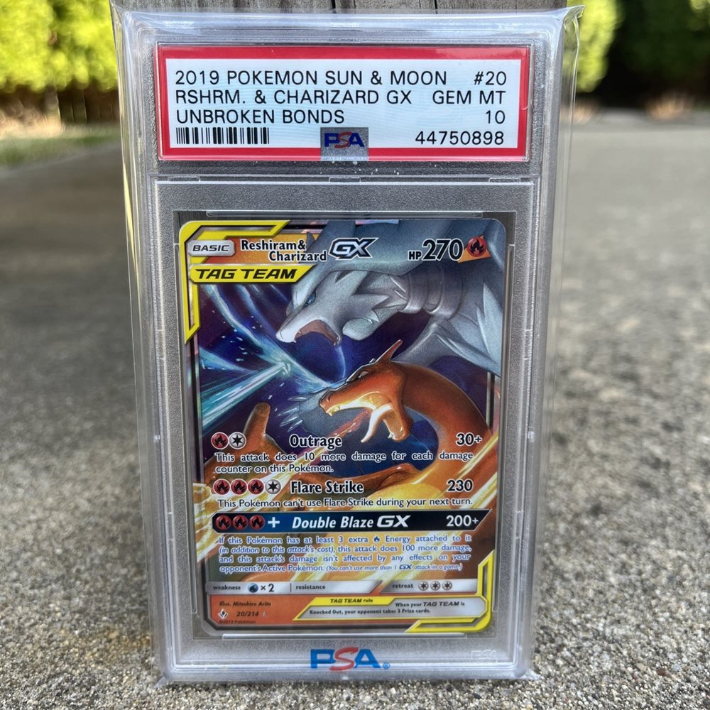 Auction Prices Realized Tcg Cards 2019 Pokemon Sun & Moon Unbroken Bonds Reshiram & Charizard Gx