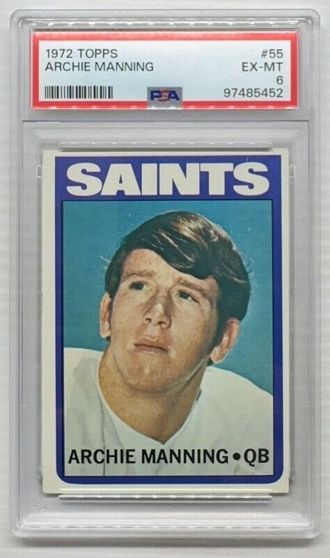 Auction Prices Realized Football Cards 1972 Topps Archie Manning