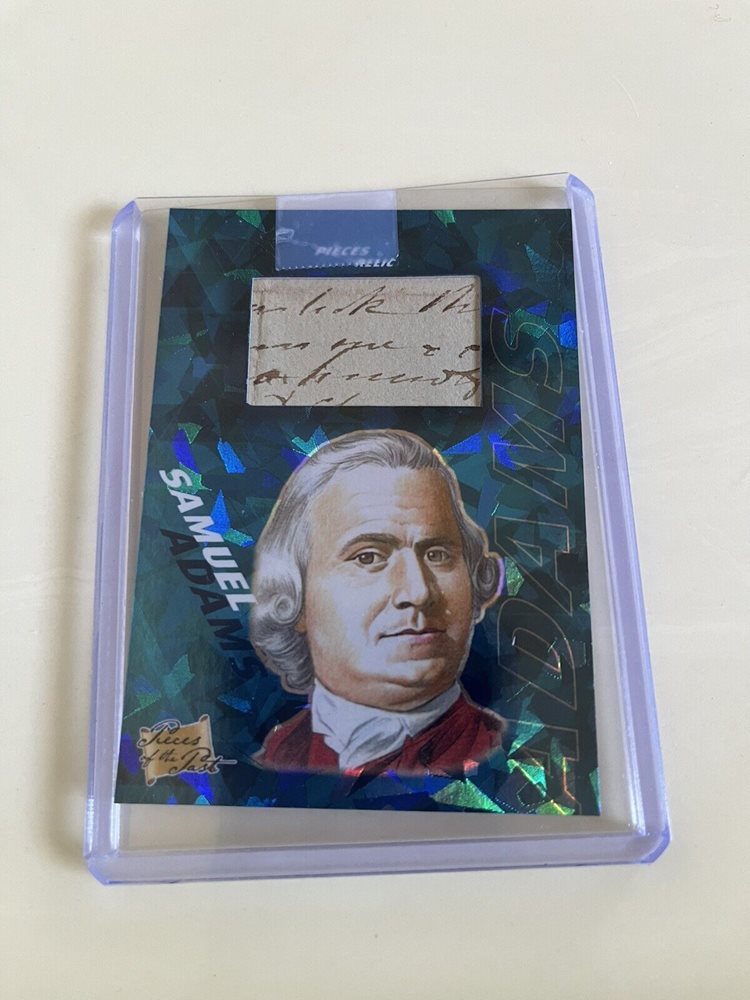 1/1 Sam Adams HANDWRITTEN RELICS 2021 PIECES OF THE PAS