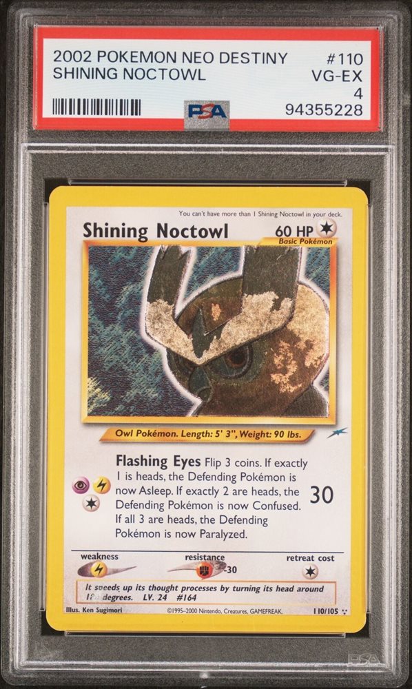 Auction Prices Realized Tcg Cards 2002 Pokemon Neo Destiny Shining Noctowl