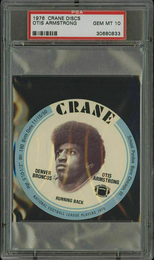Auction Prices Realized Football Cards 1976 Crane Discs Otis Armstrong