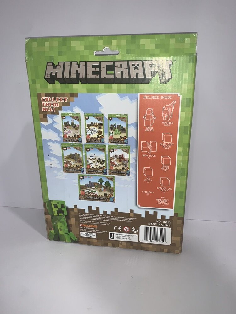 Minecraft Papercraft Snow Biome Paper Action Figure Bui