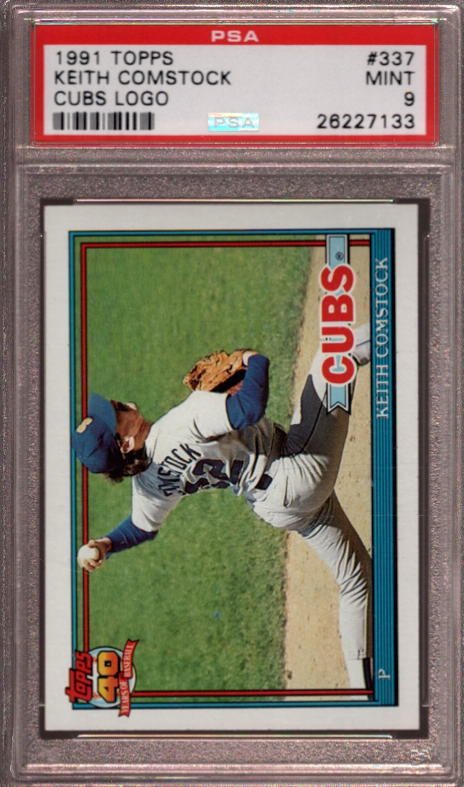 Auction Prices Realized Baseball Cards 1991 Topps Keith Comstock CUBS LOGO