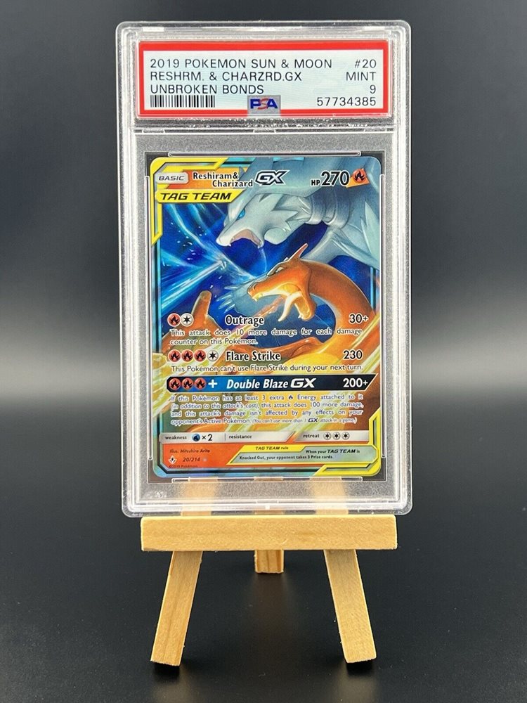 Auction Prices Realized Tcg Cards 2019 Pokemon Sun & Moon Unbroken Bonds Reshiram & Charizard Gx