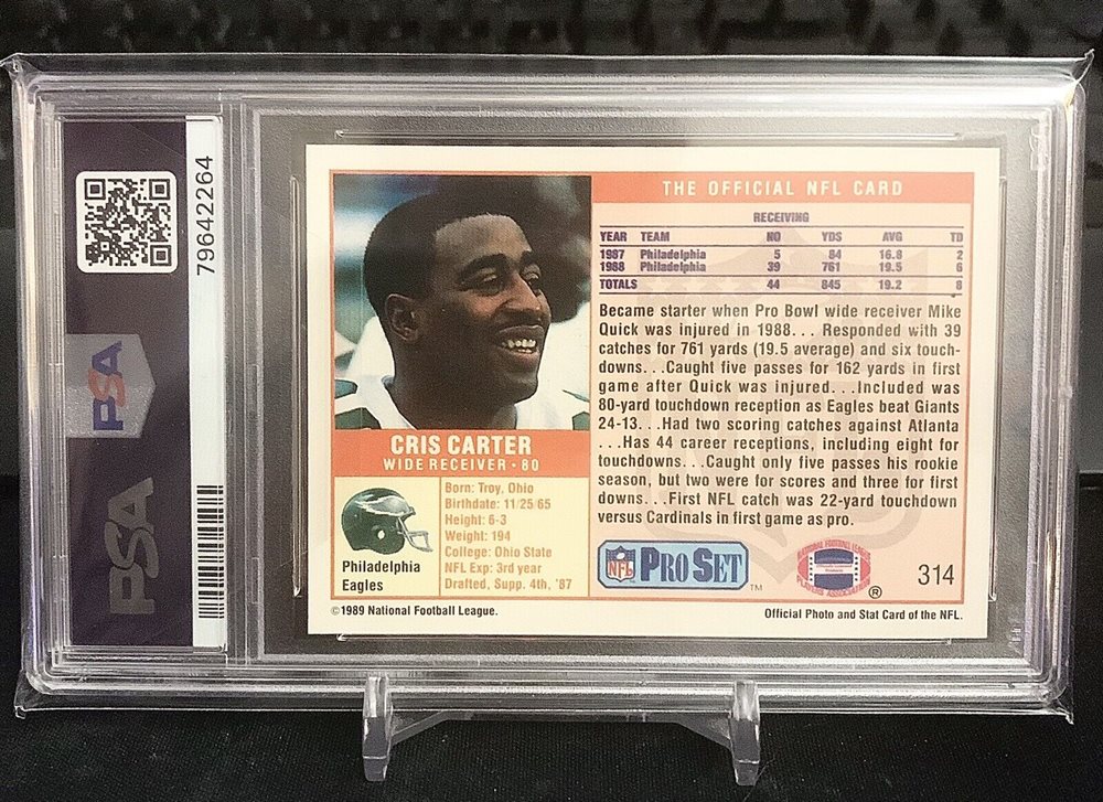 Auction Prices Realized Football Cards 1989 Pro Set Cris Carter