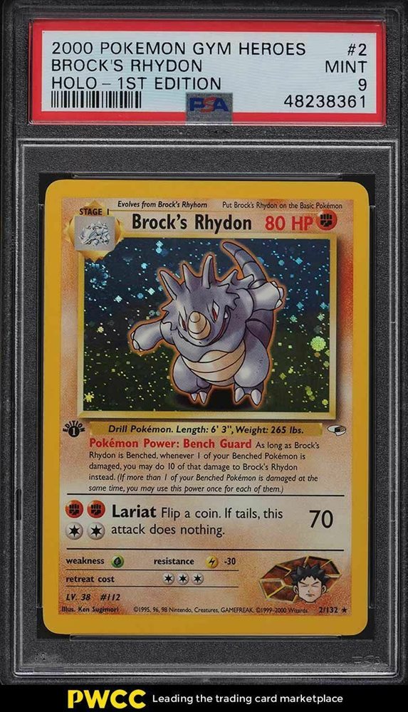 PSA 7 Japanese Brock's Rhydon holo - munimoro.gob.pe