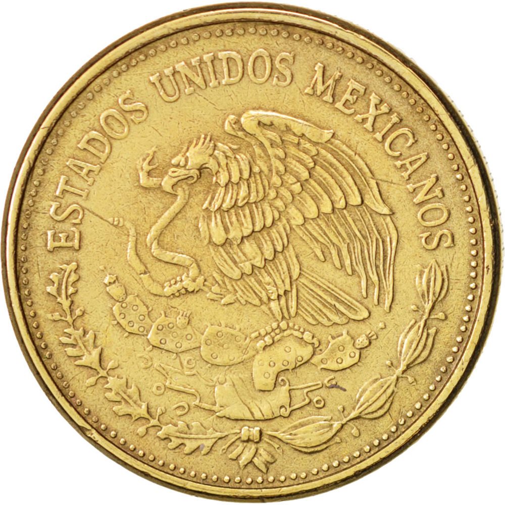 Mexico 100 Pesos 1985 Mexico City AU 50 53 Alumin