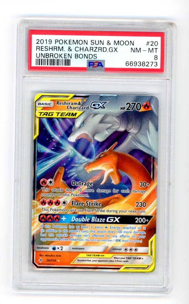 Auction Prices Realized Tcg Cards 2019 Pokemon Sun & Moon Unbroken Bonds Reshiram & Charizard Gx
