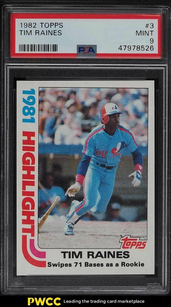 Auction Prices Realized Baseball Cards 1982 Topps Tim Raines