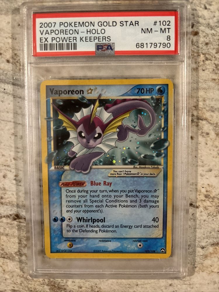 Auction Prices Realized Tcg Cards 2007 POKEMON EX POWER KEEPERS Vaporeon-Holo