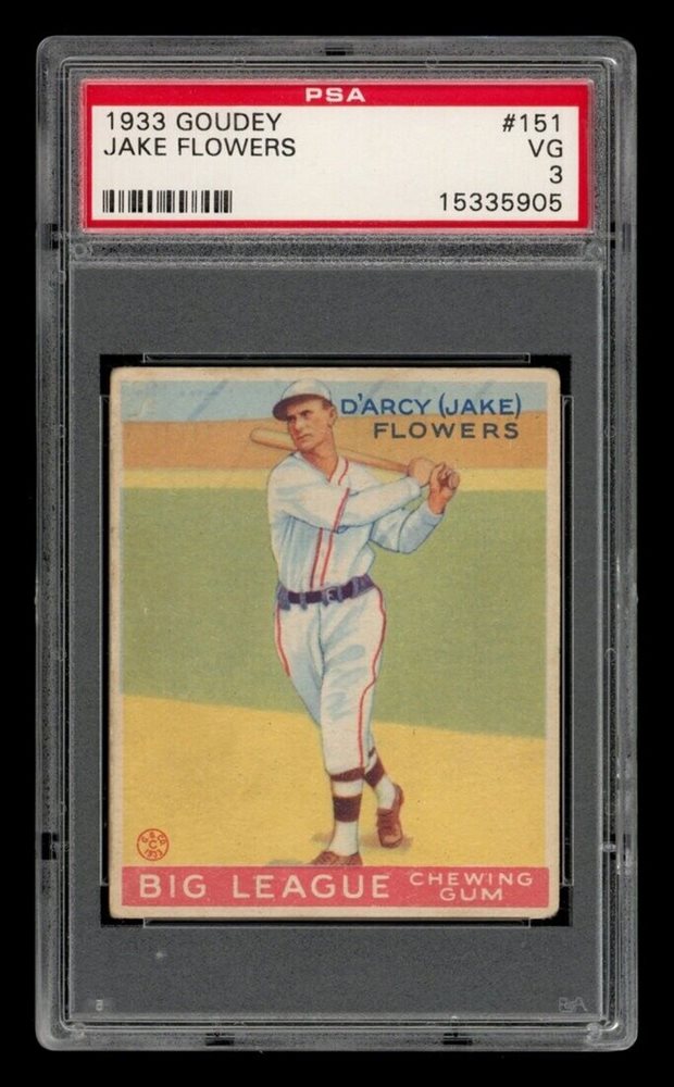 Auction Prices Realized Baseball Cards 1933 GOUDEY Jake Flowers