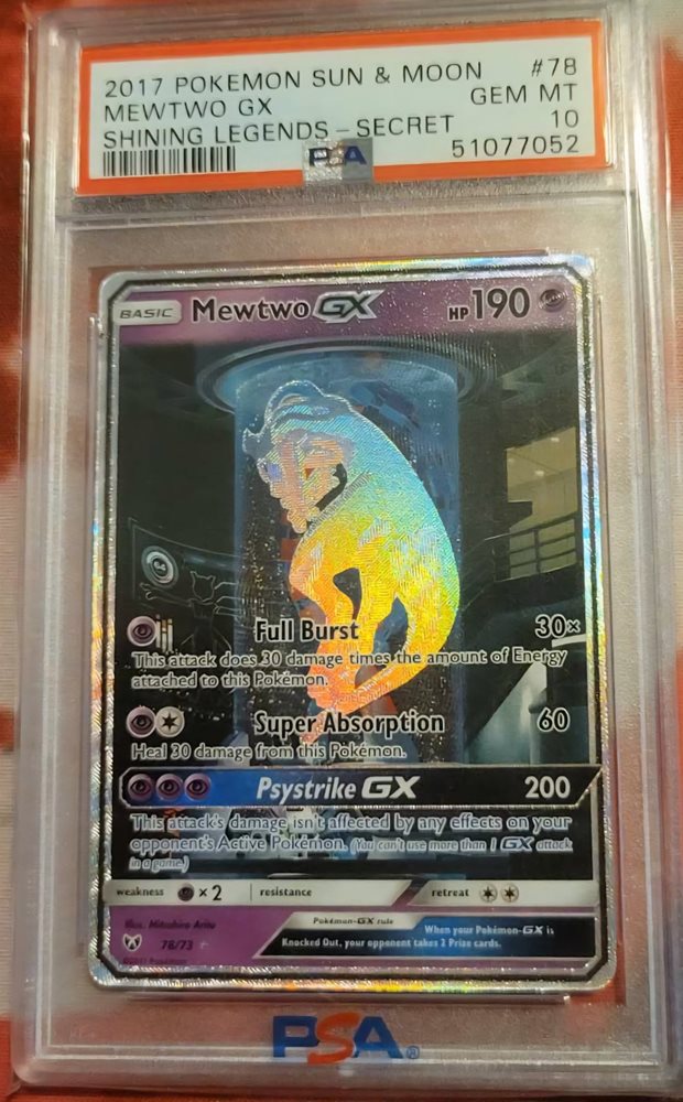 Auction Prices Realized Tcg Cards 2017 POKEMON SUN & MOON SHINING LEGENDS Mewtwo Gx