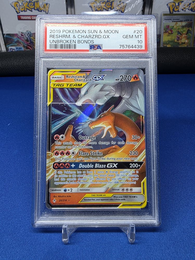 Auction Prices Realized Tcg Cards 2019 POKEMON SUN & MOON UNBROKEN BONDS Reshiram & Charizard Gx