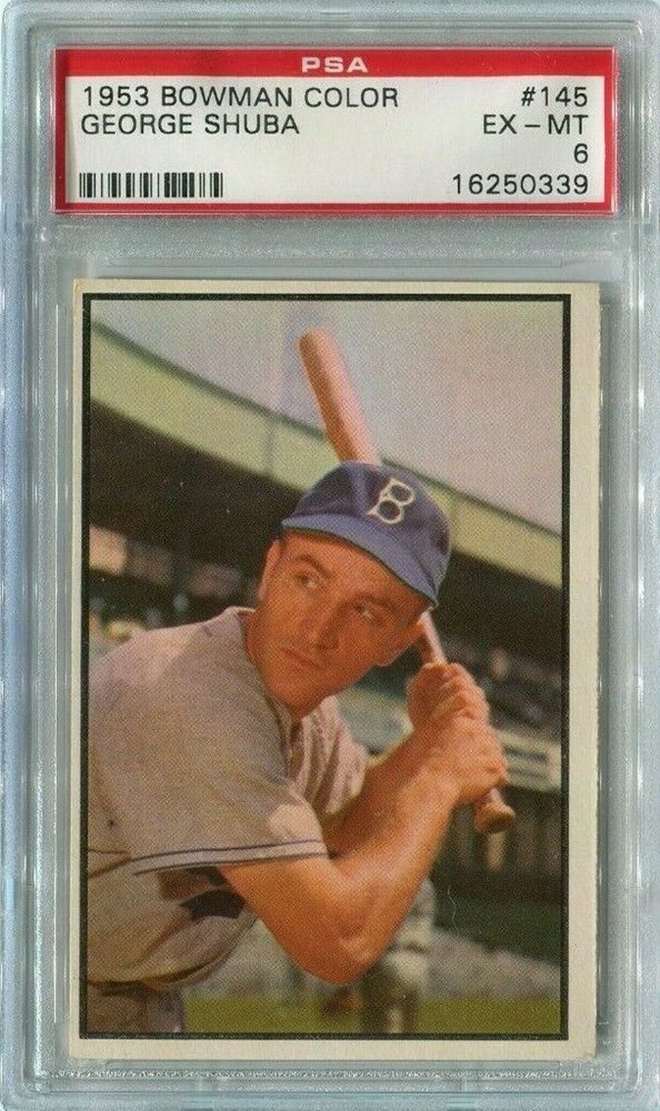 Auction Prices Realized Baseball Cards 1953 BOWMAN COLOR George Shuba