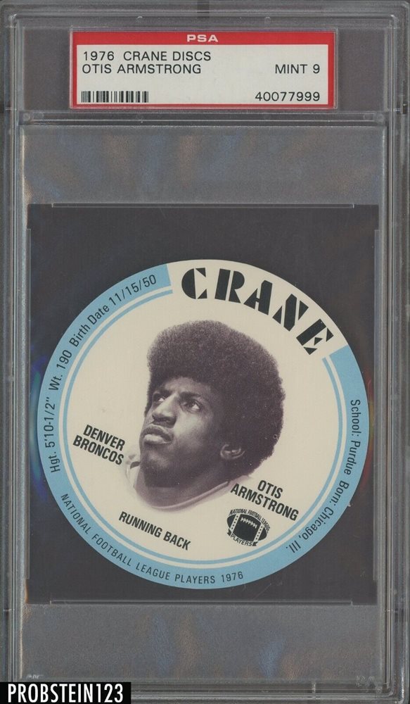 Auction Prices Realized Football Cards 1976 Crane Discs Otis Armstrong