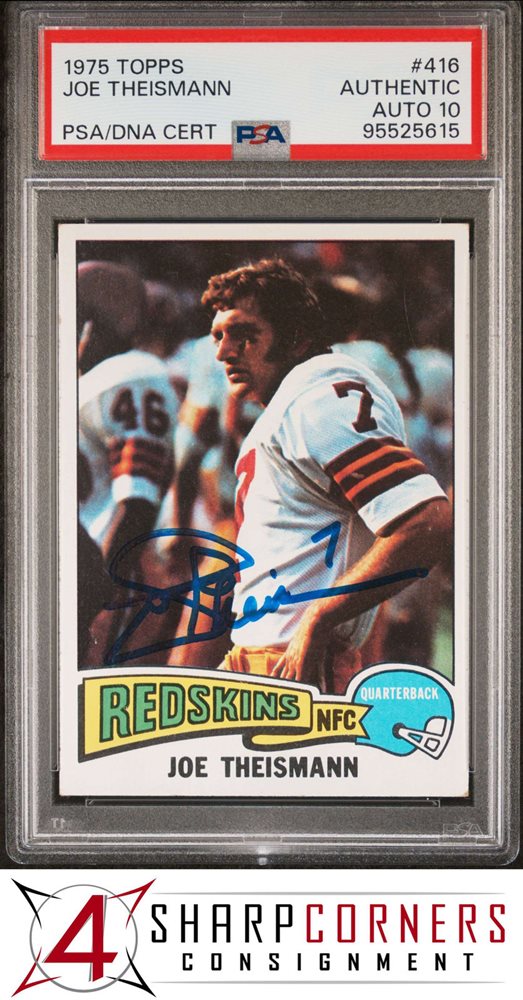 Auction Prices Realized Football Cards 1975 TOPPS Joe Theismann