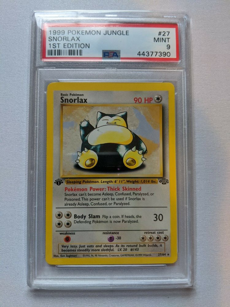 Auction Prices Realized Tcg Cards 1999 Pokemon Jungle Snorlax 1ST EDITION