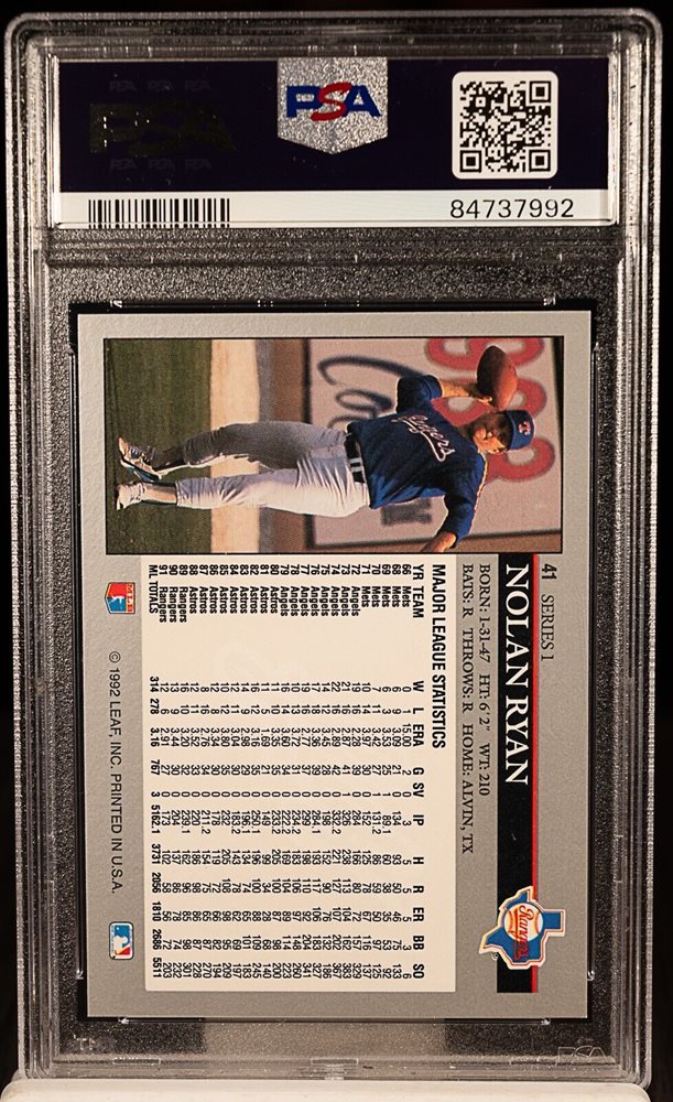 Auction Prices Realized Baseball Cards 1992 LEAF Nolan Ryan