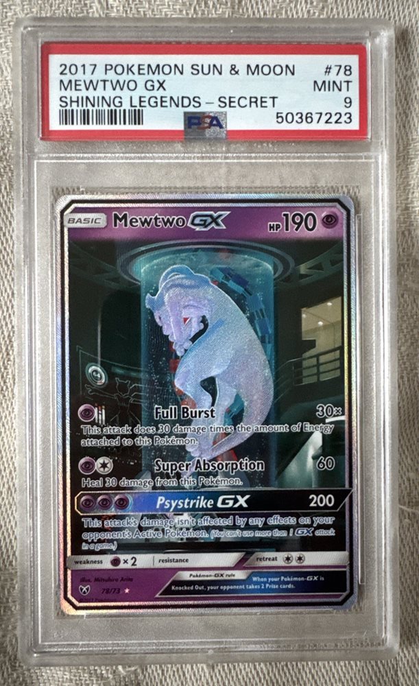 Auction Prices Realized Tcg Cards 2017 POKEMON SUN & MOON SHINING LEGENDS Mewtwo Gx
