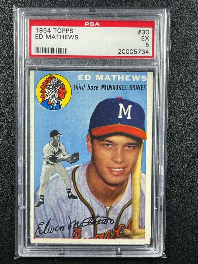 Auction Prices Realized Baseball Cards 1954 TOPPS Ed Mathews