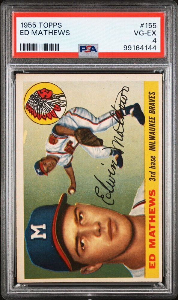 Auction Prices Realized Baseball Cards 1955 Topps Ed Mathews