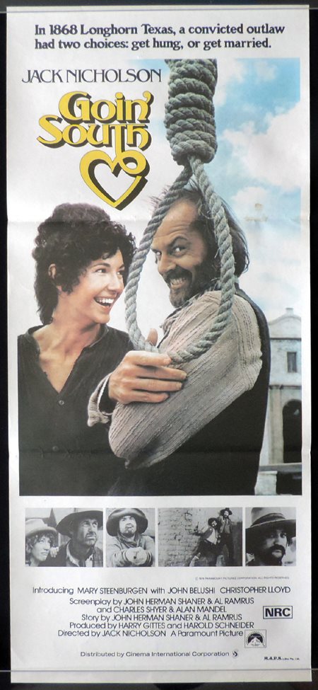 GOIN' SOUTH - 1978 JACK NICHOLSON JOHN BELUSHI VINTAGE ORIGINAL MOVIE ...