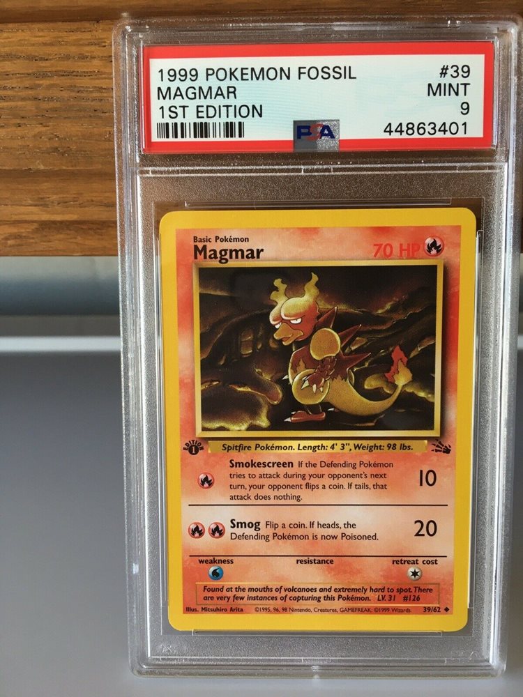 Auction Prices Realized Tcg Cards 1999 Pokemon Fossil Magmar 1ST EDITION