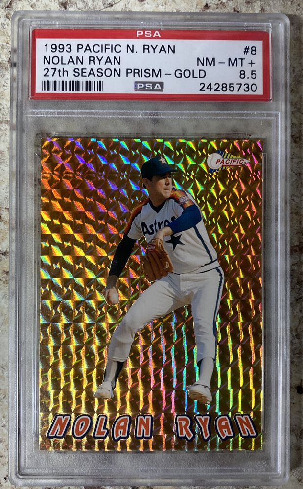 Auction Prices Realized Baseball Cards 1993 Pacific Nolan Ryan 27th Season Prism Nolan Ryan